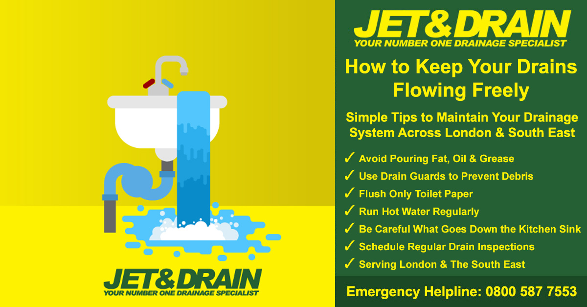 how to keep your drains flowing freely in london